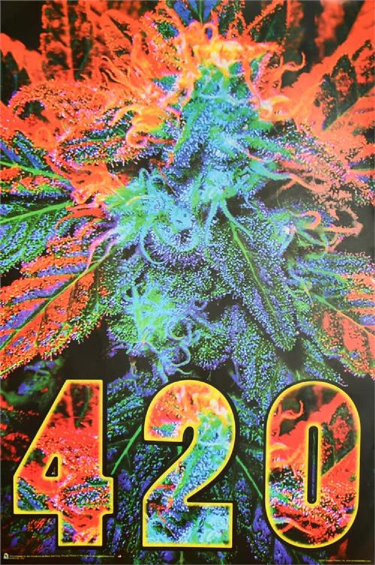Blacklight Weed Posters