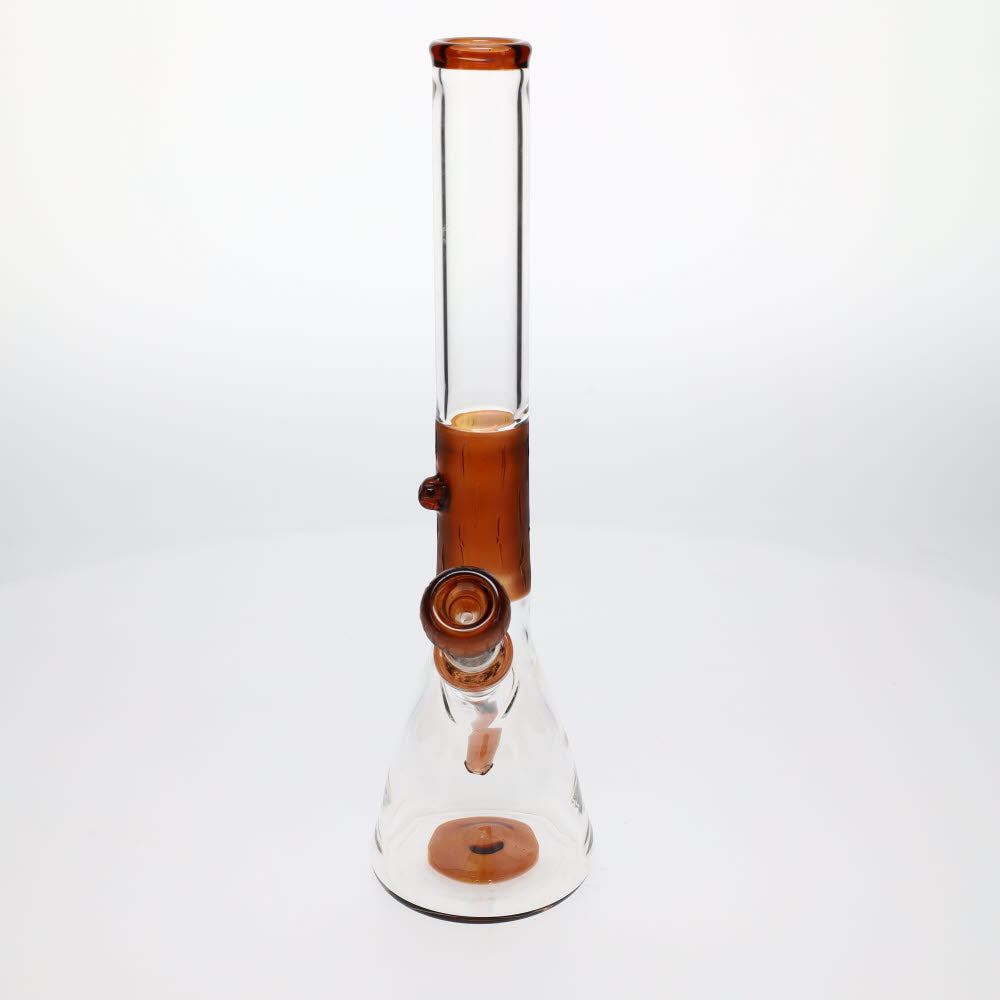 Chad G Glass Sandblasted Woodgrain Trim Beaker – Sunshine Daydream