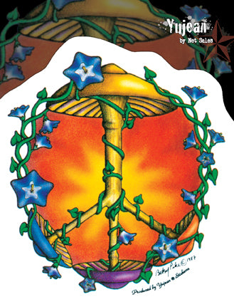 Mushroom Peace Sign Sticker – Sunshine Daydream